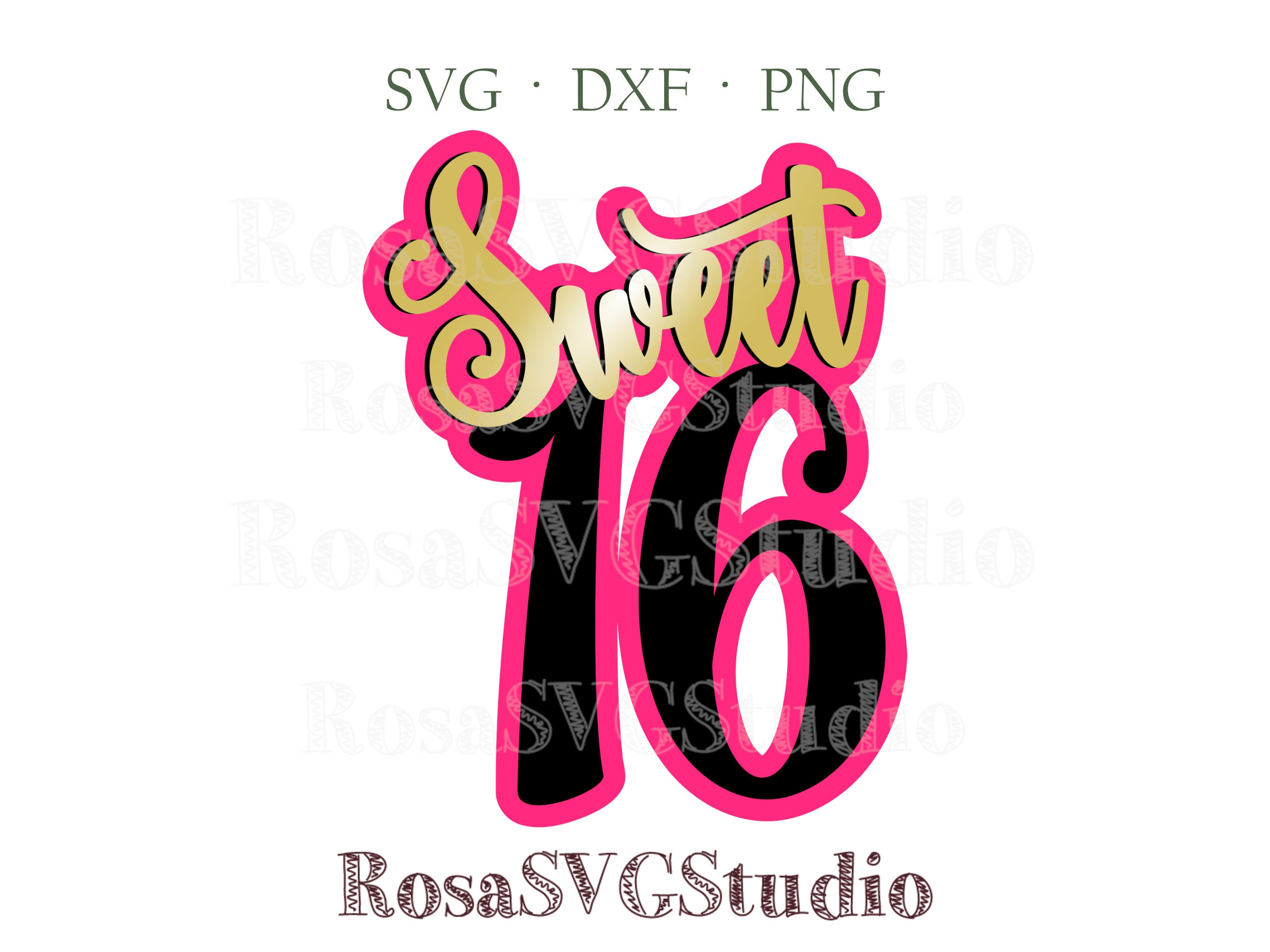 Sweet 16 Svg Sweet 16 Cake Topper Svg. Use This Sweet - Etsy
