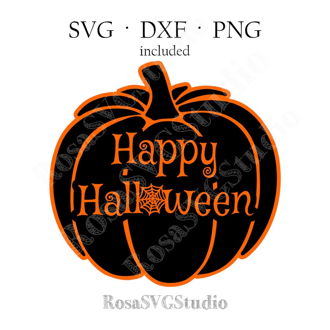 Happy Halloween Svg, Layered Pumpkin Svg, 2 Layers - Etsy