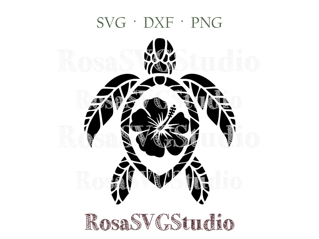 Sea Turtle Svg. Tropical Hawaiian Vibes - Etsy