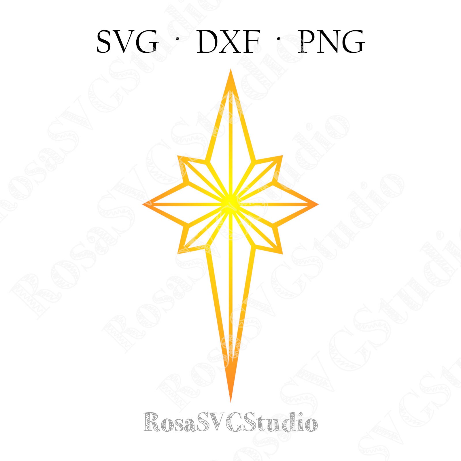 Bethlehem star svg Christmas star svg North star svg - Etsy España