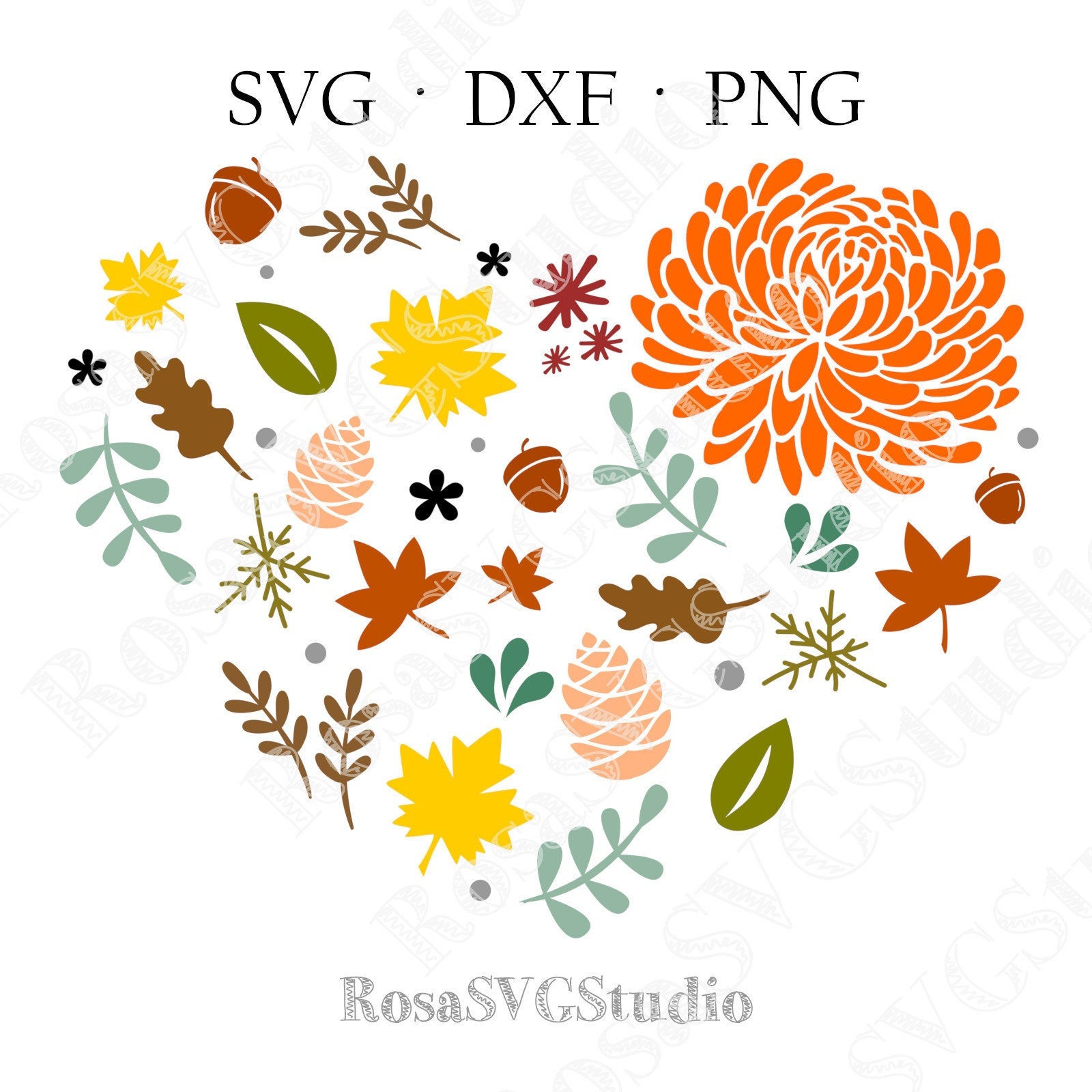 Fall Heart Svg Fall Leaves Svg Fall Outdoor Pillows Svg - Etsy