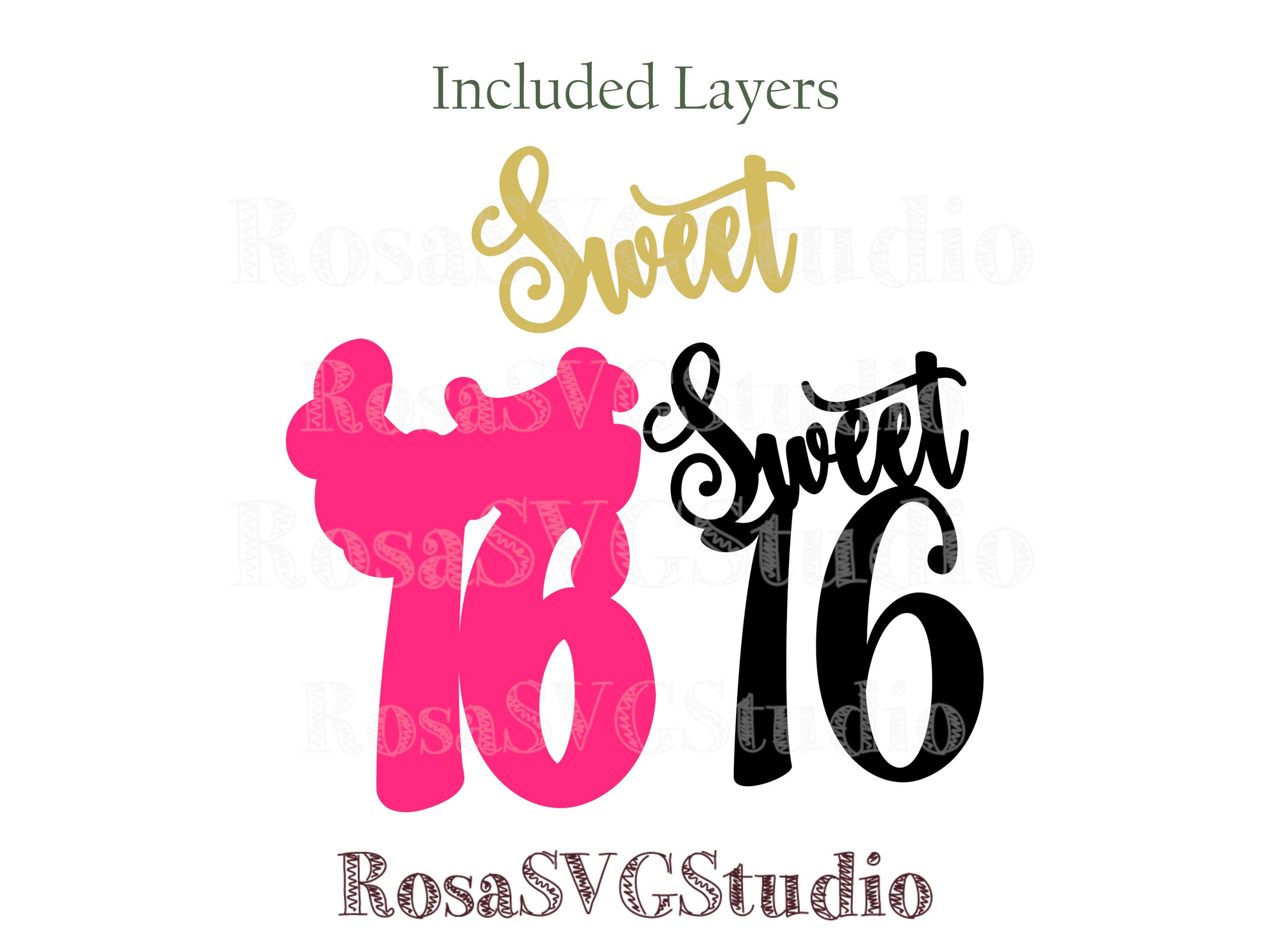 Sweet 16 Svg Sweet 16 Cake Topper Svg. Use This Sweet - Etsy