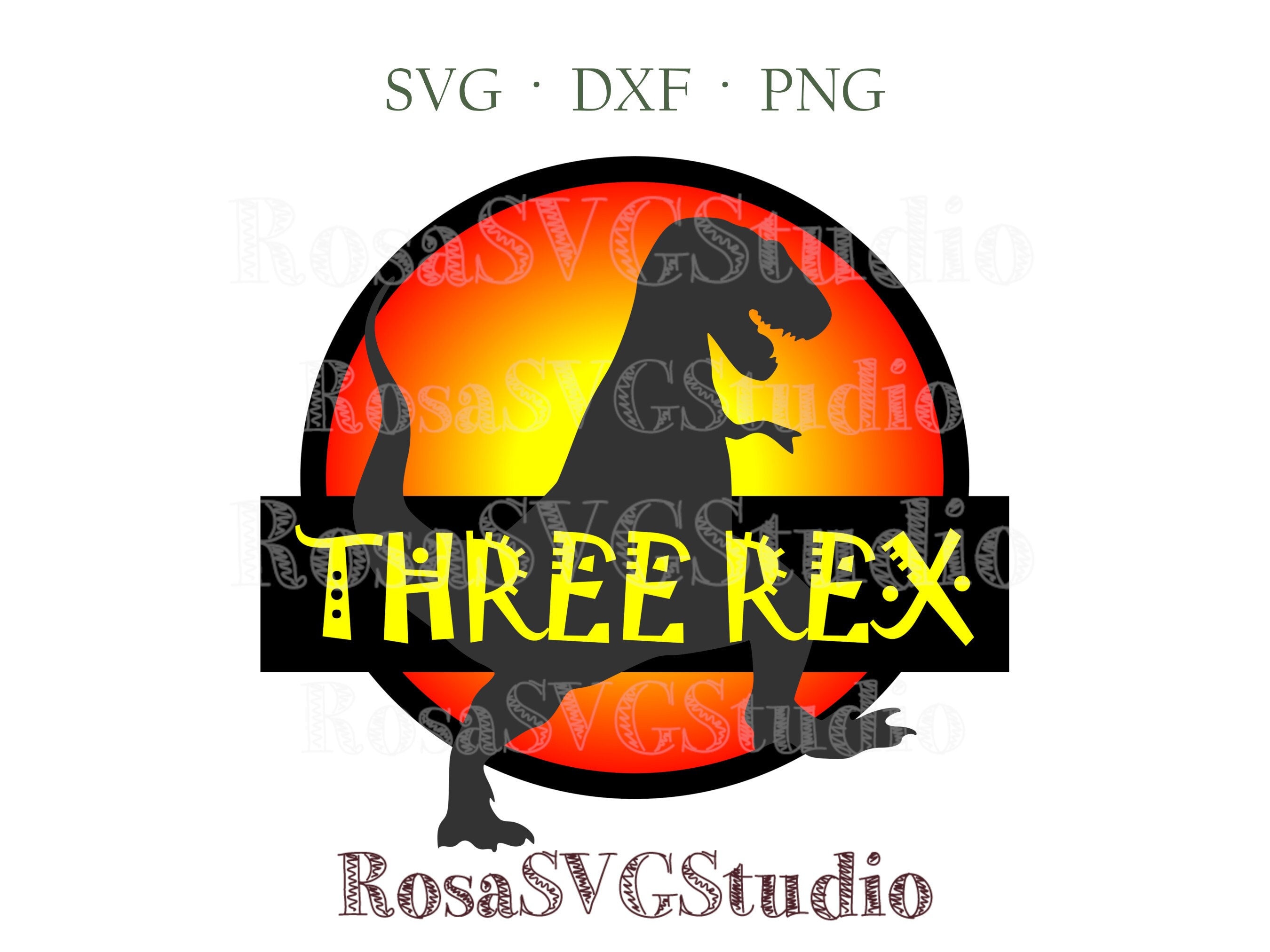 Three Rex Svg 3 Rex Dinosaur Birthday Svg - Etsy