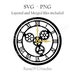 Steampunk Wall Clock Svg, Industrial Clock With Gears, Layered and ...