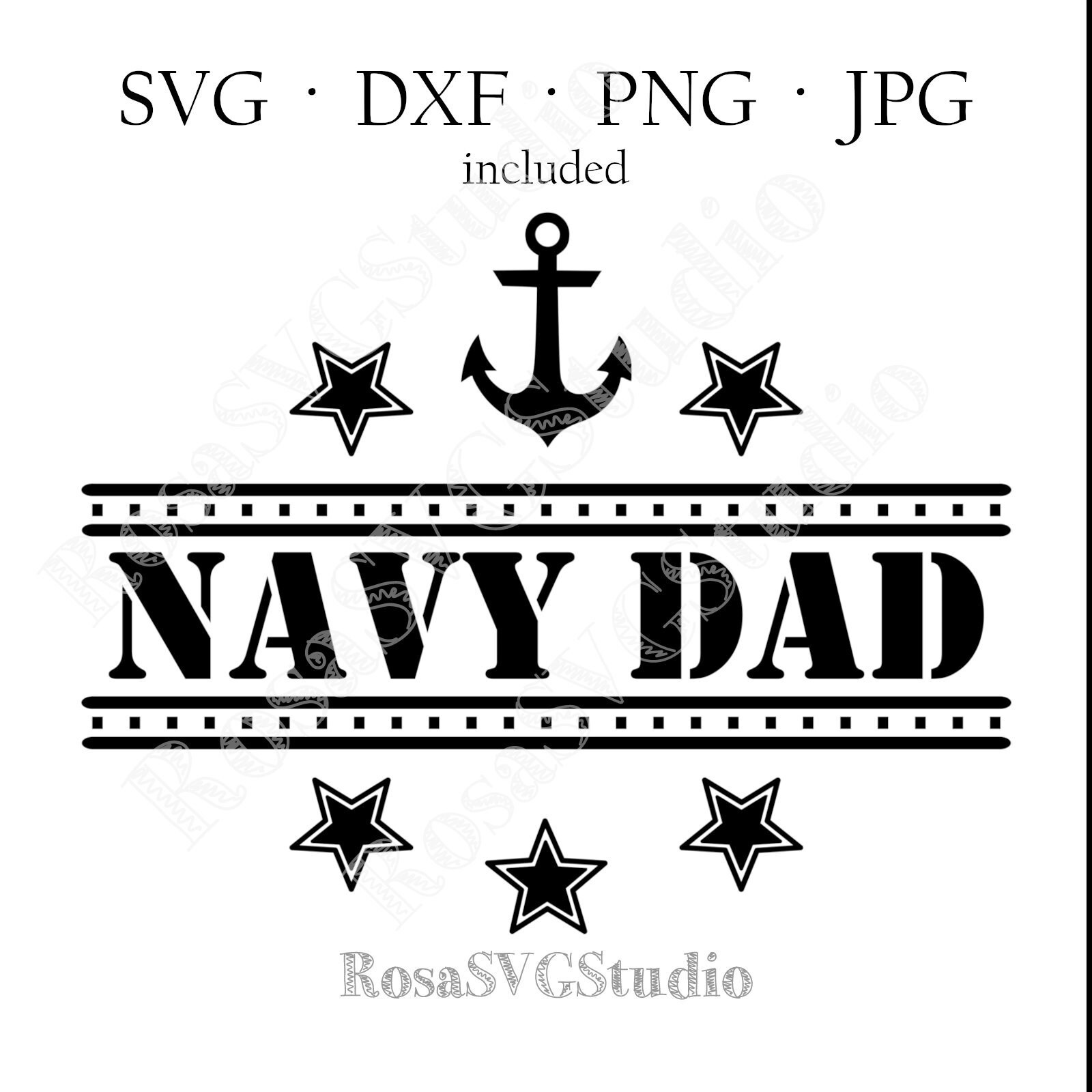 Navy Dad SVG DXF Military Dad Navy Svg Navy Cutting File - Etsy