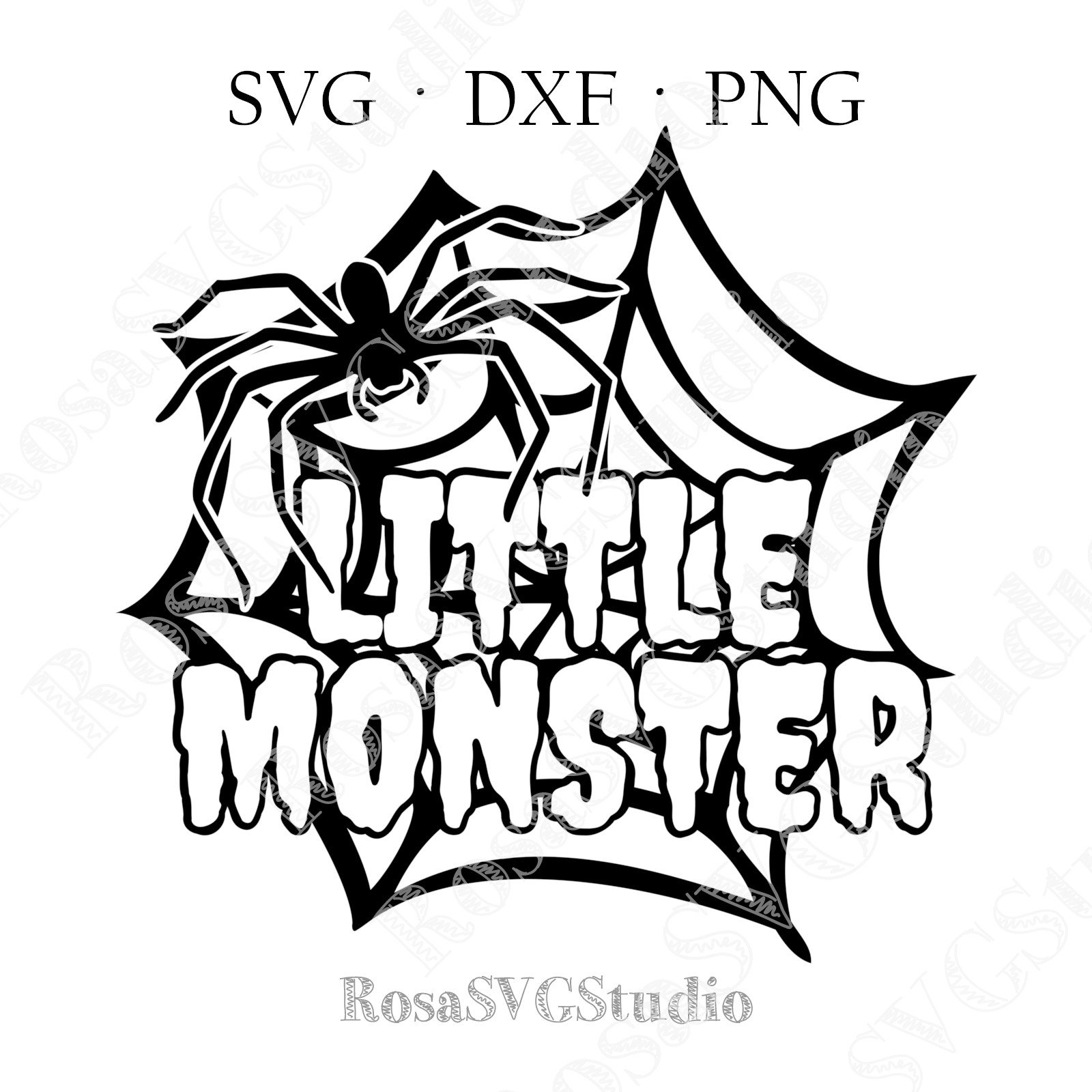 Little Monster Svg, Trick or Treat Svg, Cute Halloween Svg, Spider Web ...