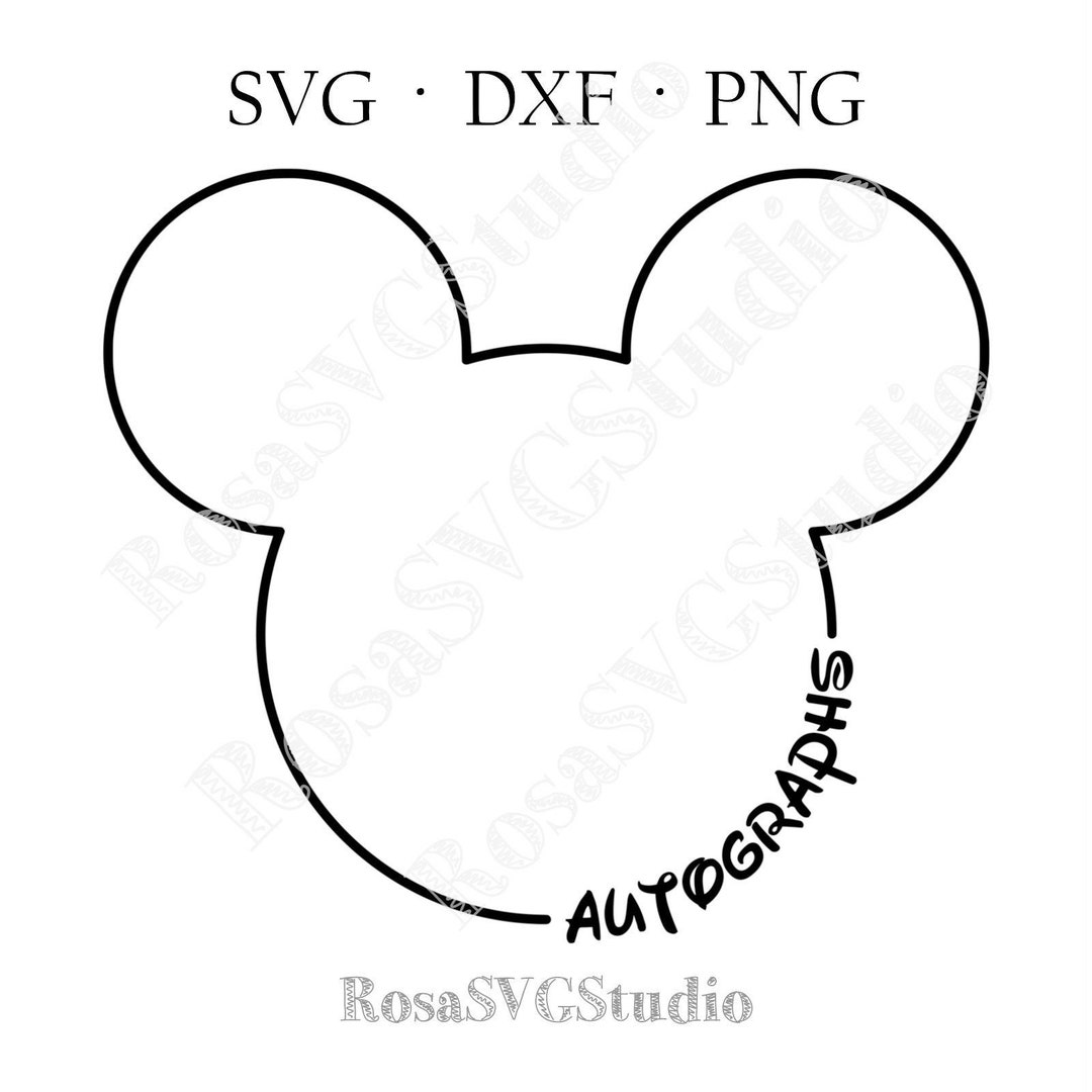 Mouse Ears Svg, WDW Svg, Autographs Svg, Signatures Shirt Svg. Cute ...