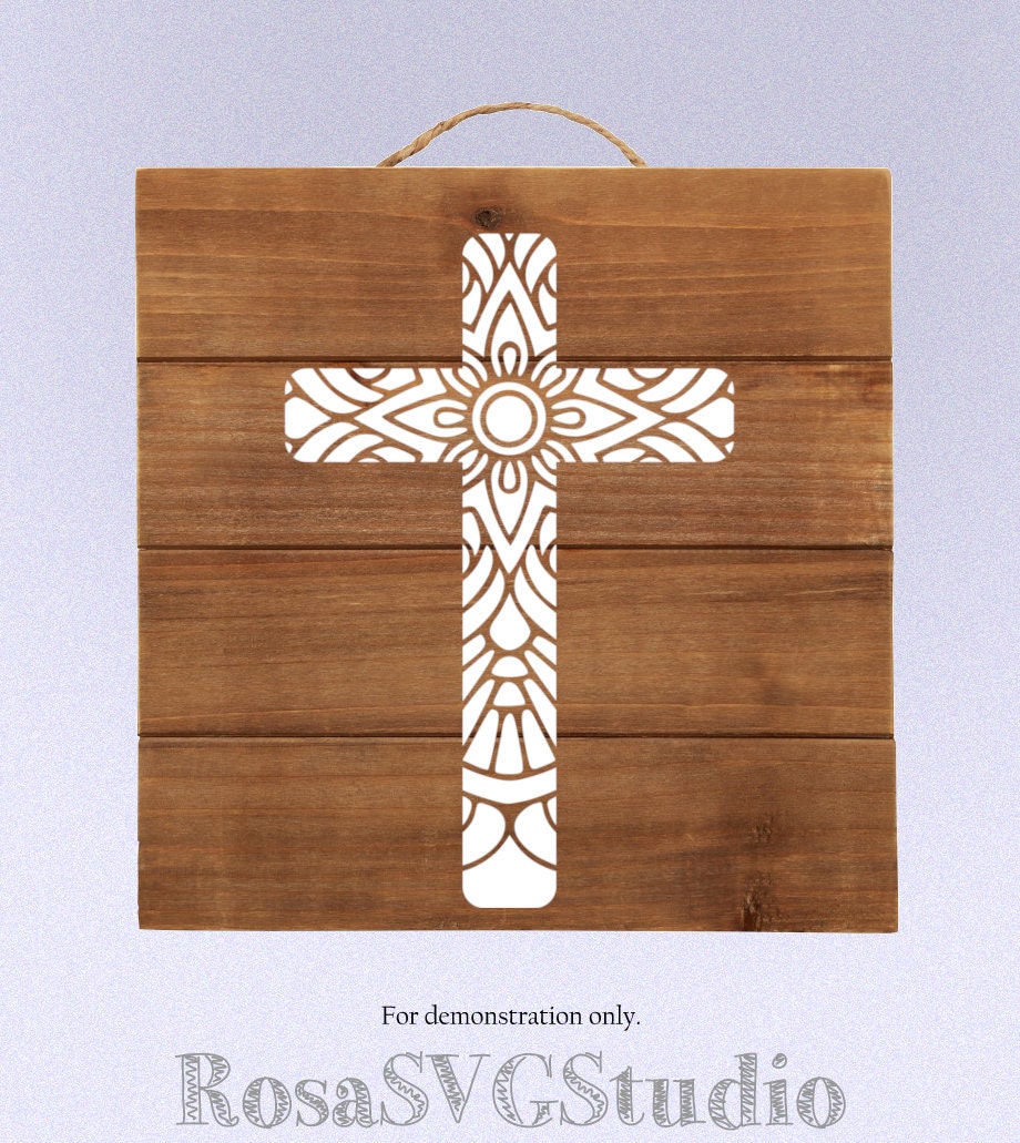 Cruz SVG Primera Comunión svg Mandala cruz svg. Úselo para | Etsy México