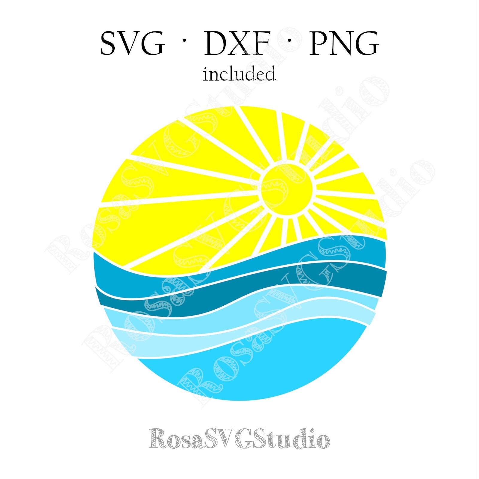 Summer Vibes Svg, Sunset Svg, Sunrise Svg, Sun Svg, Beach Svg, Wave Svg ...