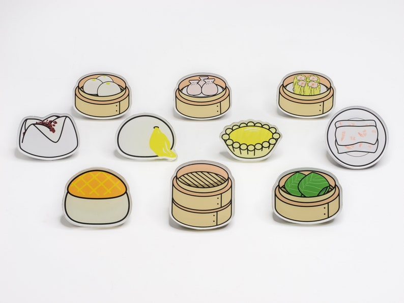 Dim Sum Fridge Magnet Set 10 Pcs - Etsy