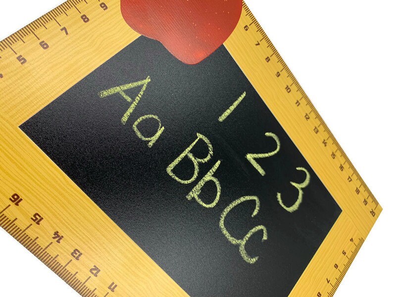 RULER CHALKBOARD Full Color Flawless Printed Design on Laser - Etsy