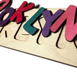 WOODEN NAME PUZZLE - 010101 - Personalized Name Puzzle - Full Color ...
