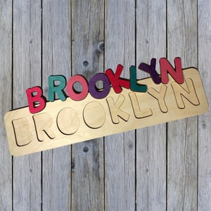 WOODEN NAME PUZZLE - 010101 - Personalized Name Puzzle - Full Color ...