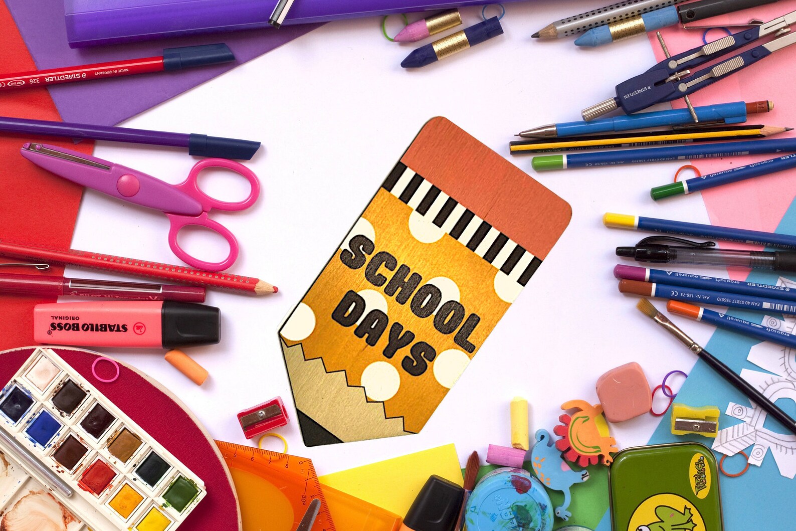 CLASSROOM DECOR Laser Cut Wood Pencil in Full Color Back | Etsy