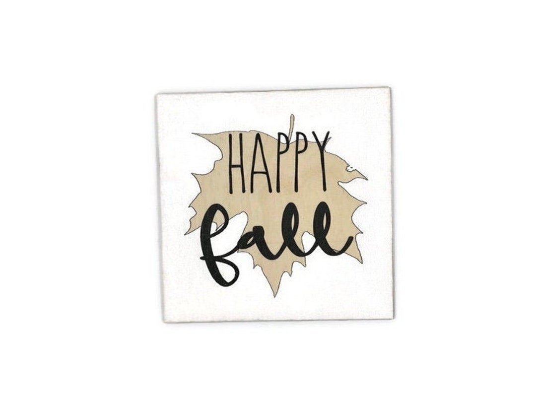 HAPPY FALL SIGN Wall Decor Full Color Printed Design on - Etsy