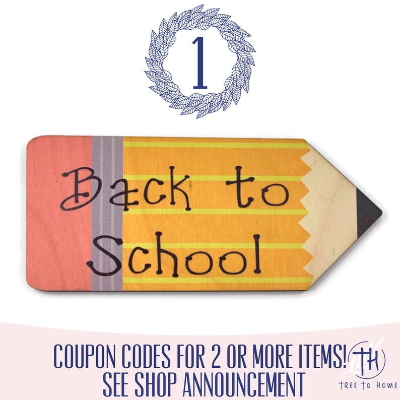 CLASSROOM DECOR Laser Cut Wood Pencil in Full Color Back | Etsy