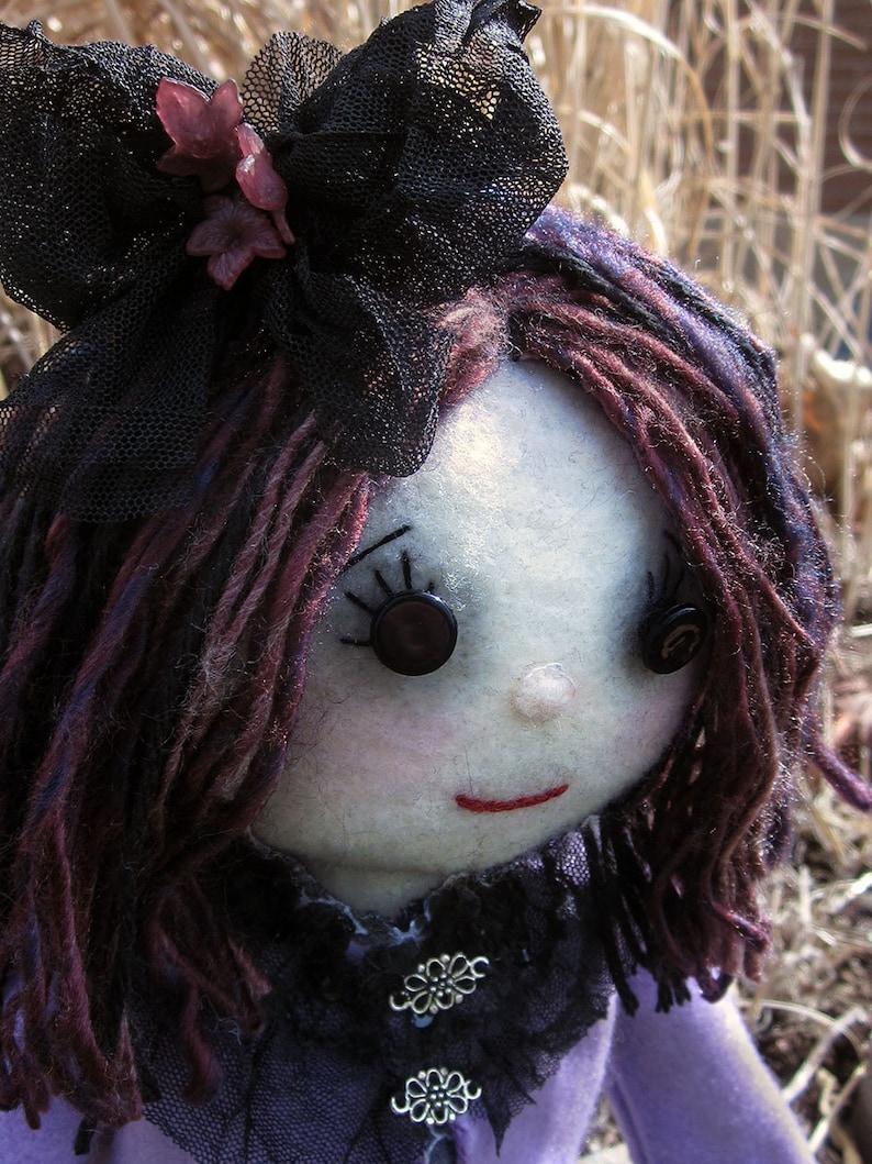 Purple Gothic Rag Doll - Etsy
