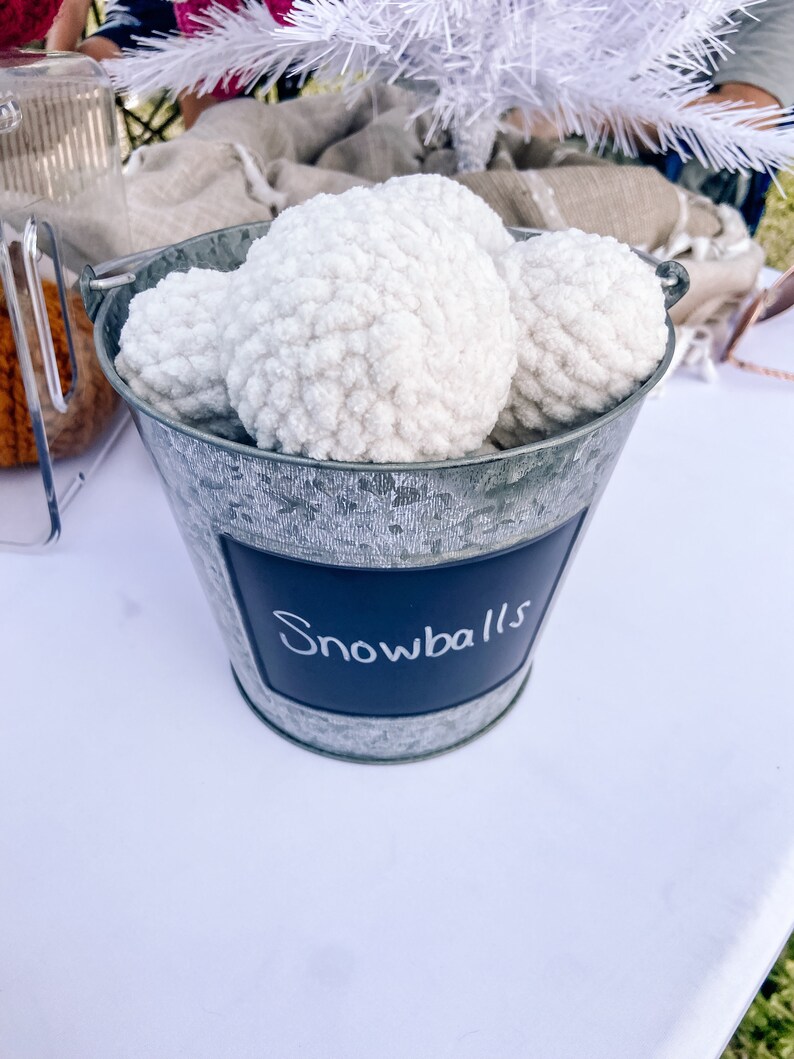 Custom Snowball Set Indoor Snowball Fight Set Crochet - Etsy