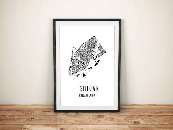 Fishtown Philadelphia Neighborhood Map | Etsy
