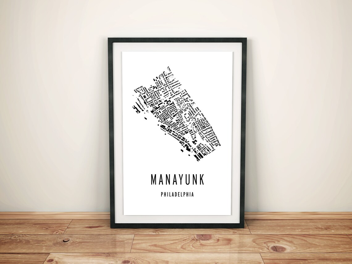 Manayunk, Philadelphia - Neighborhood Map - Etsy