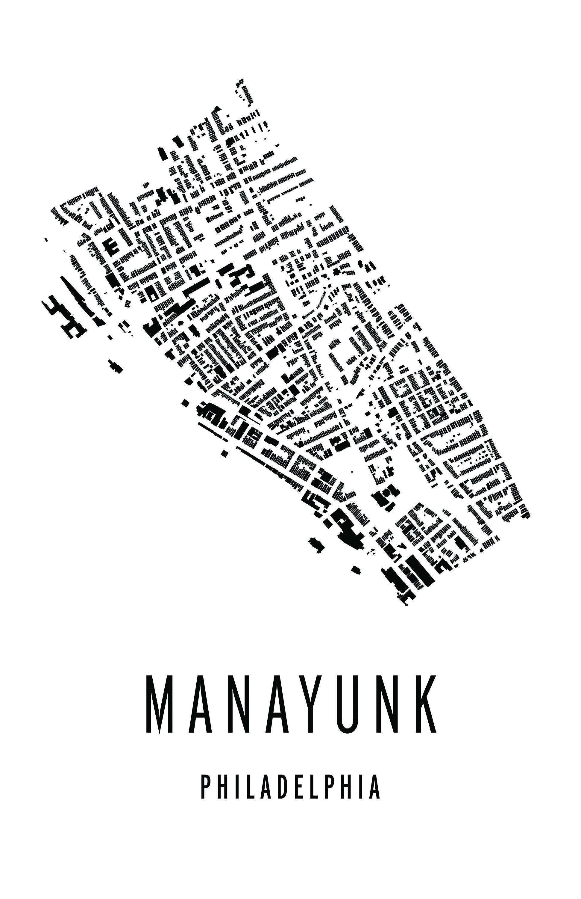 Manayunk, Philadelphia - Neighborhood Map - Etsy