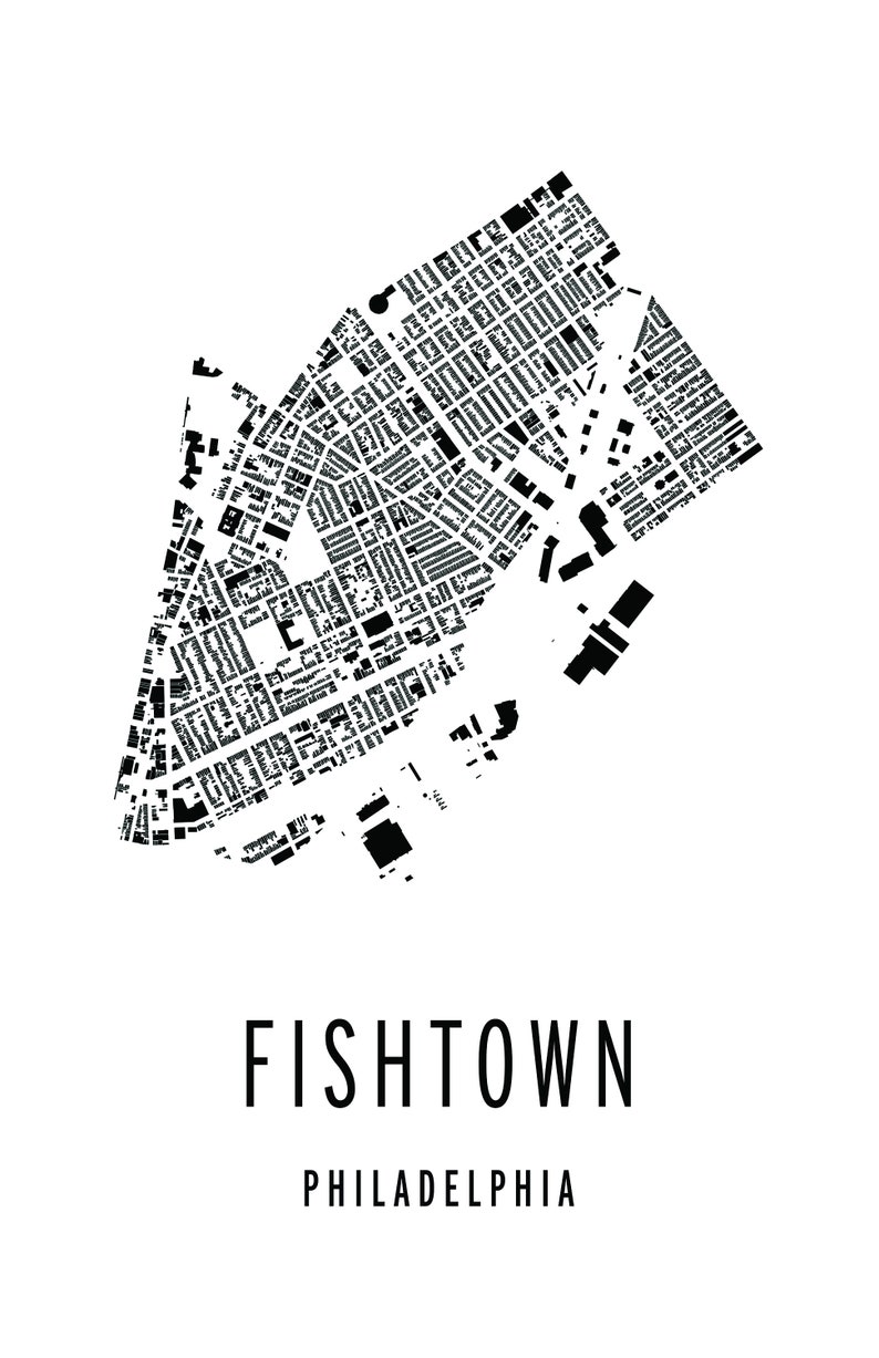 Fishtown, Philadelphia - Neighborhood Map - Etsy