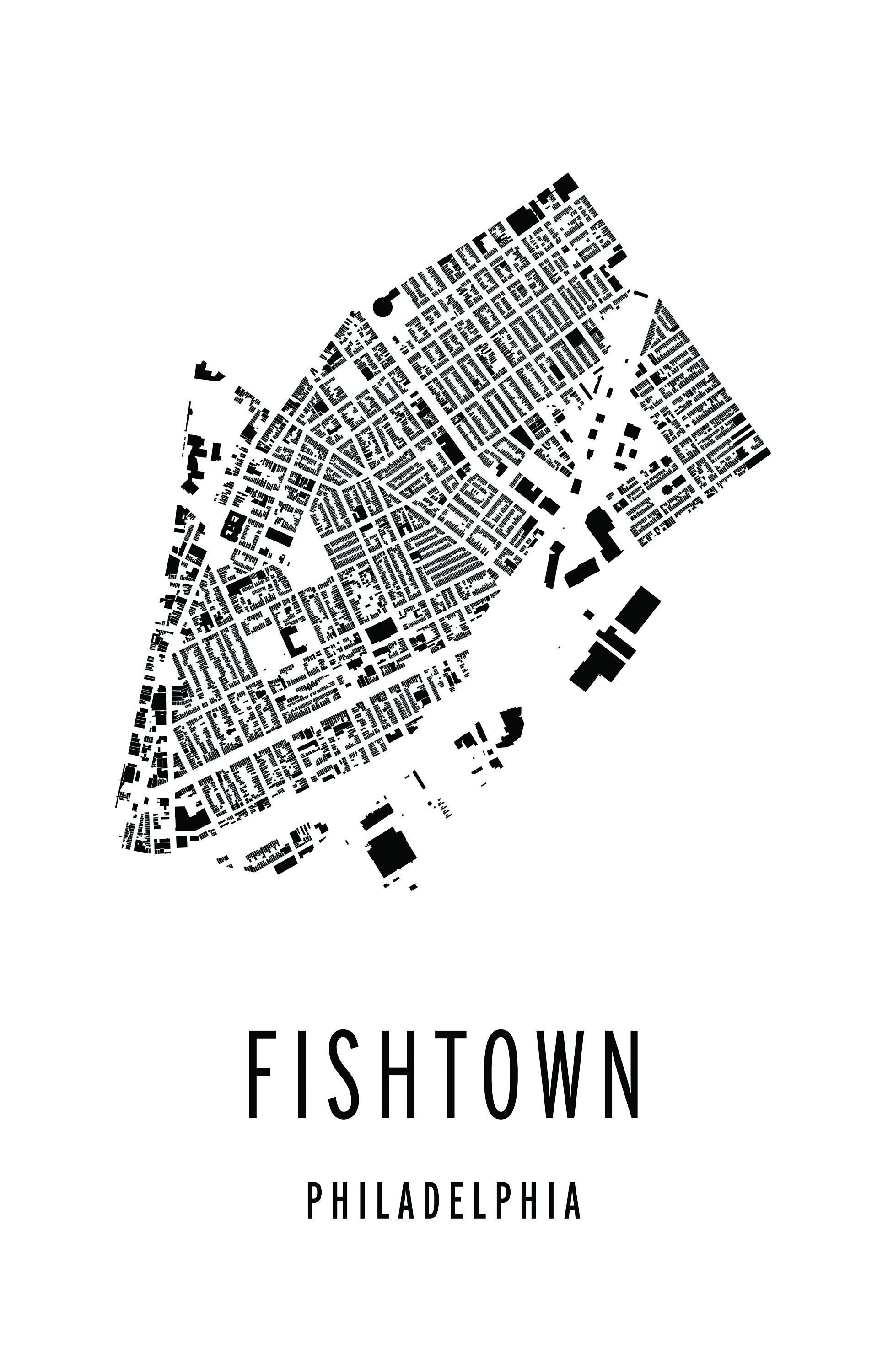 Fishtown, Philadelphia Neighborhood Map - Etsy.de