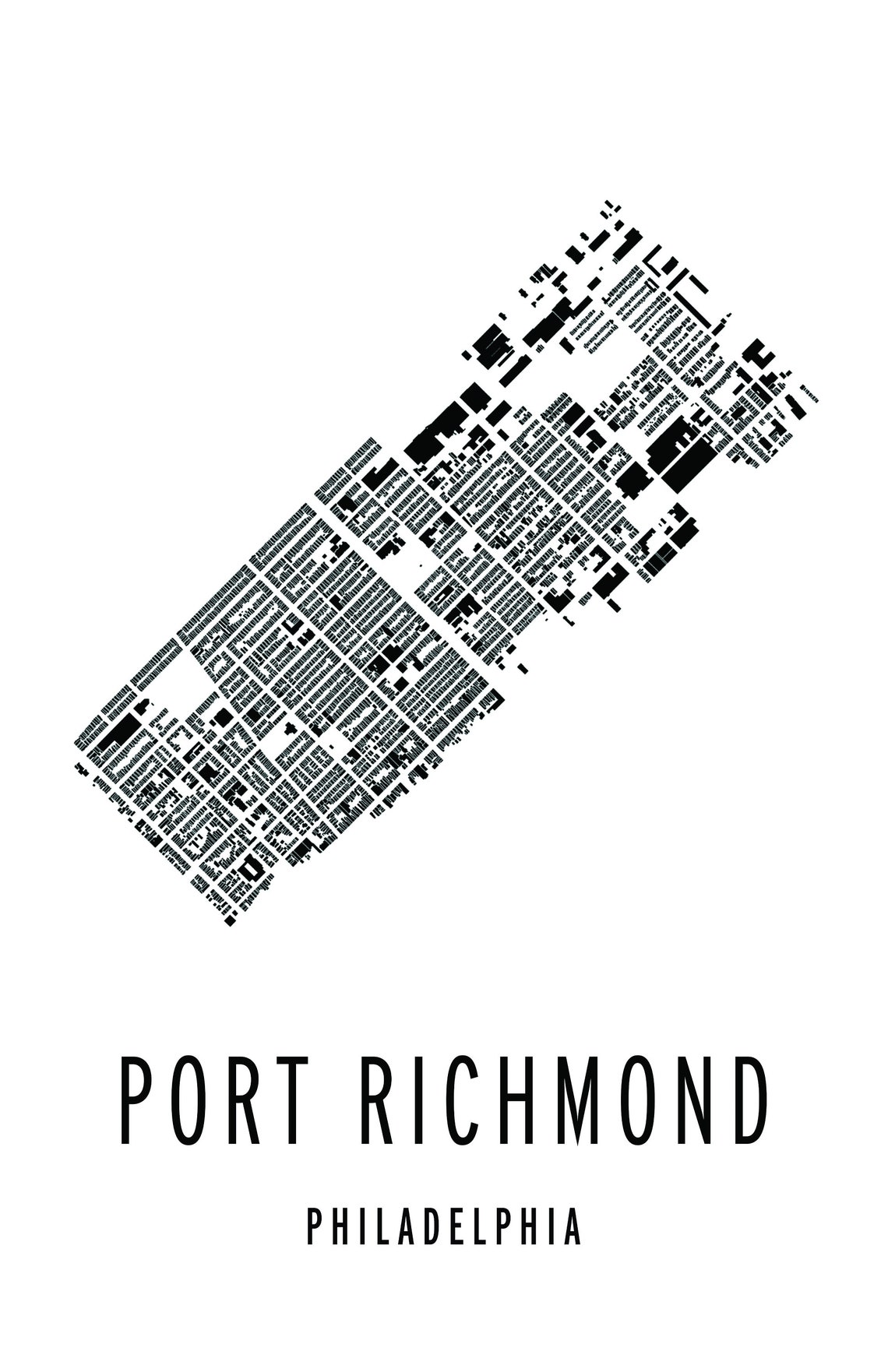 Port Richmond, Philadelphia - Neighborhood Map - Etsy