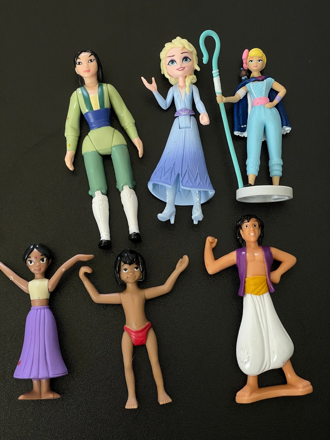 Lot of 6 Figures From Fairy Tales Mulan Doll Disney Plastic Toys ...