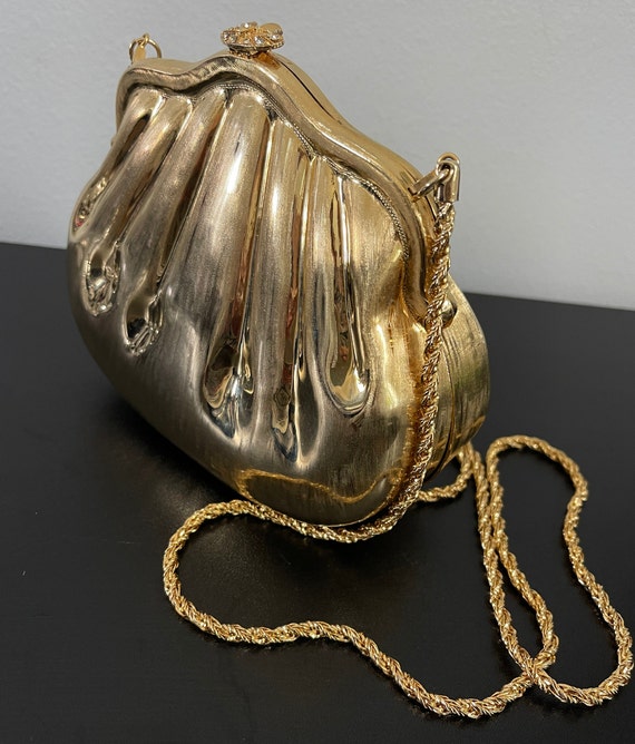 Gold vintage clutch - Gem