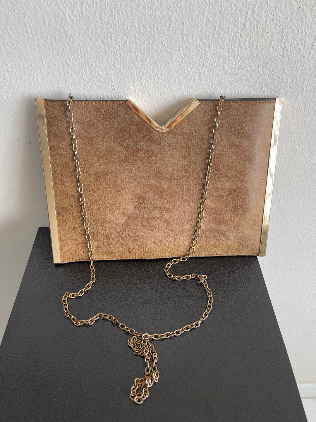 SAM FOREVER Crossbody Bag 100 % Polyurethane Shoulder Bags Brown/gold ...