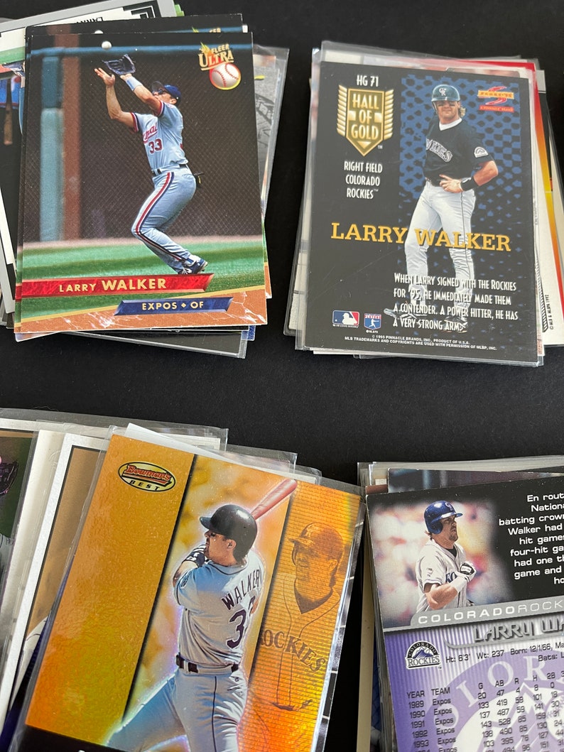 Set of 340 Sport Cards LARRY WALKER Old and New Trading Cards Larry ...