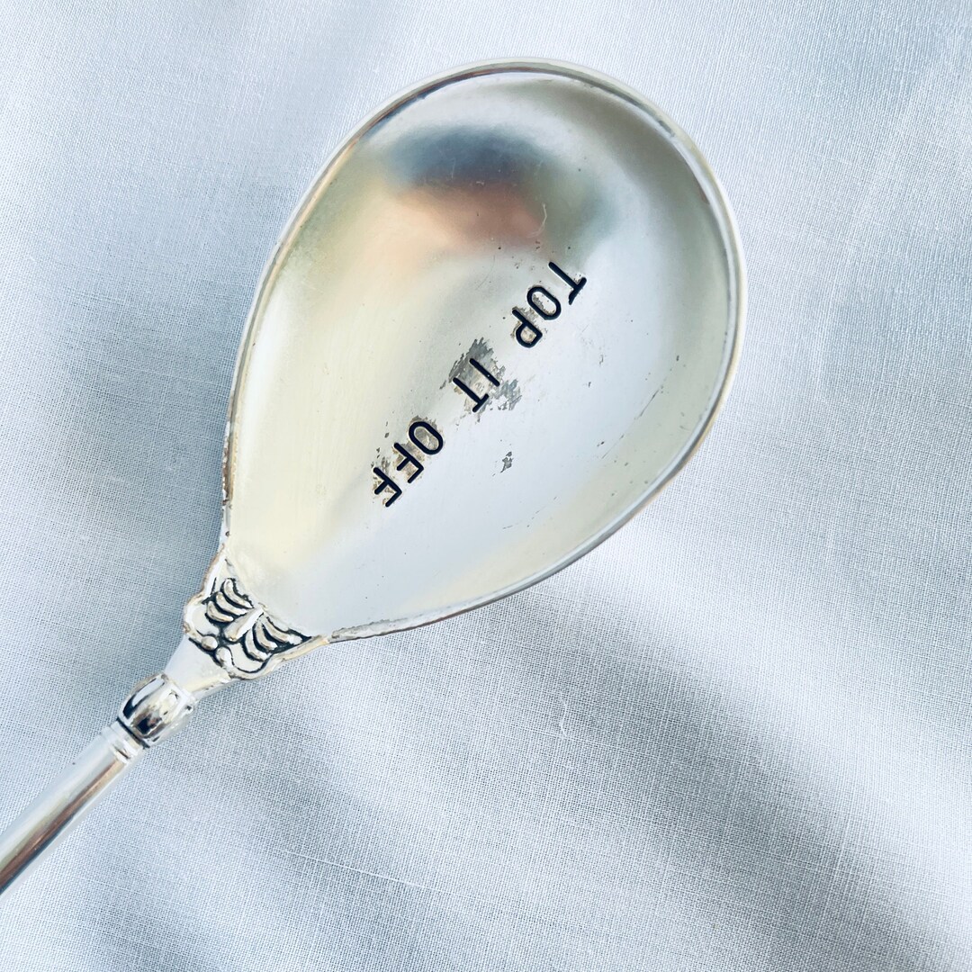 Large Silver Spoon Vintage Sterling Silver Serving Spoon Spoon With ...
