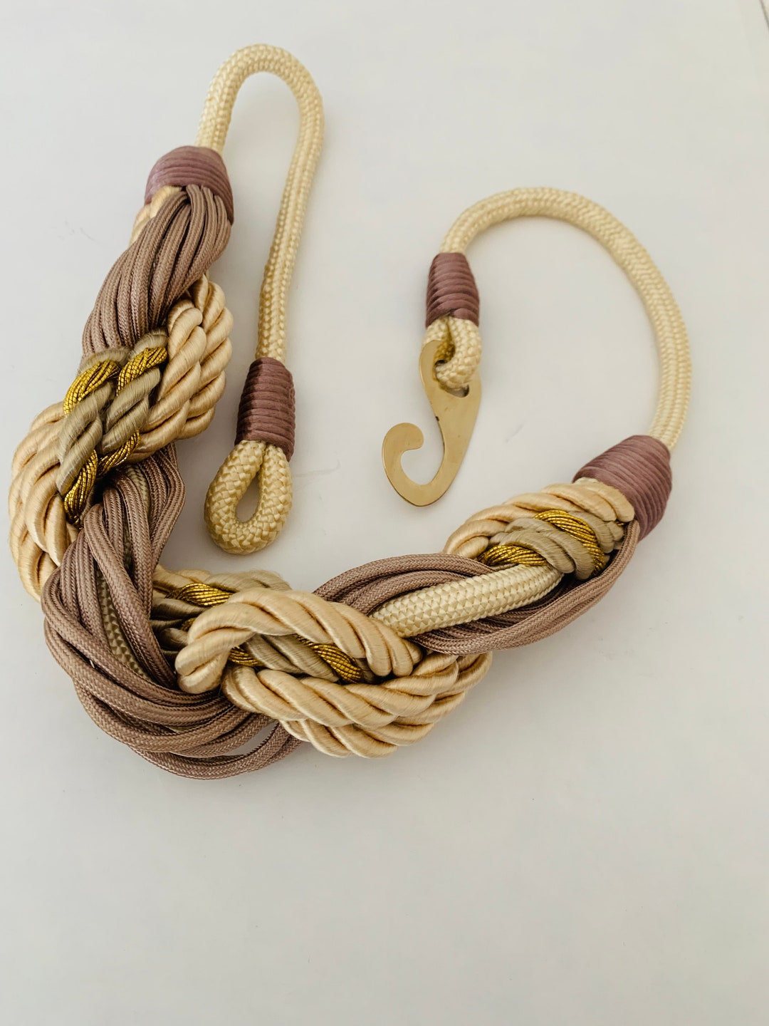 Braided Jute Belt Beige/purple Jute Braided Belt Organic Rope Belt ...