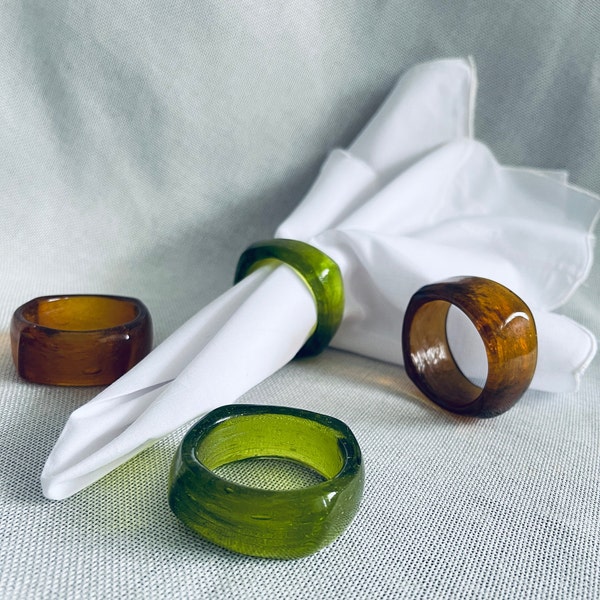 Glass Napkin Rings - Etsy