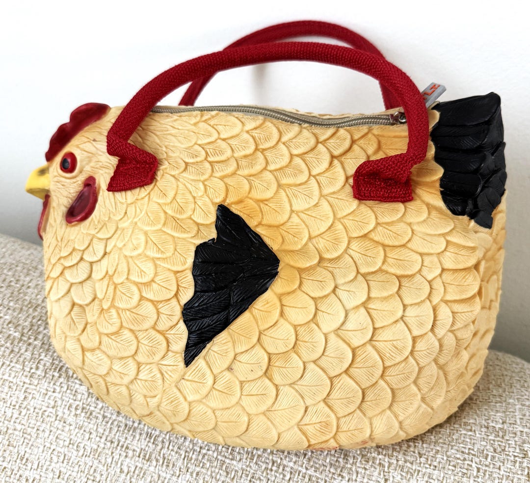 Rubber Chicken Bag Yellow /red Hen Tote Children's Handbag - Etsy