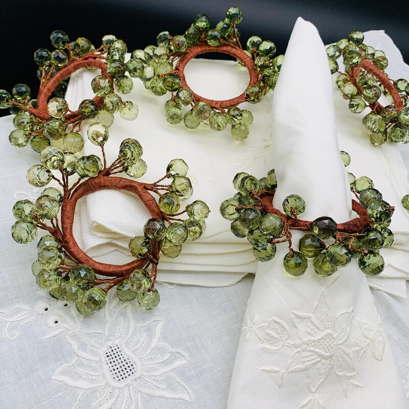 Crystal Napkin Rings - Etsy