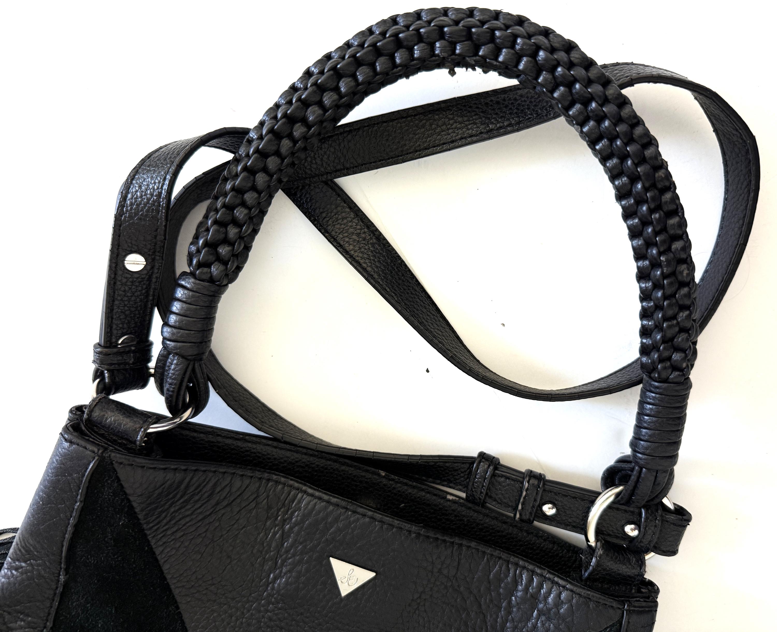 SAM EDELMAN Bag Black Genuine Leather/suede Bag Women's Shoulder Bags ...