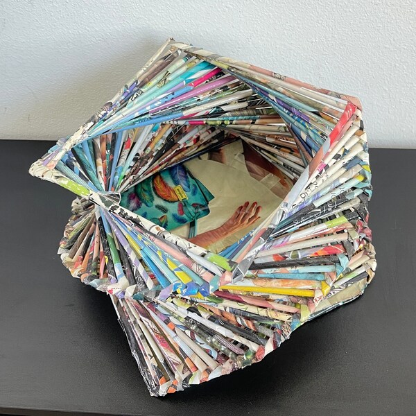 Rolled Magazine Art - Etsy