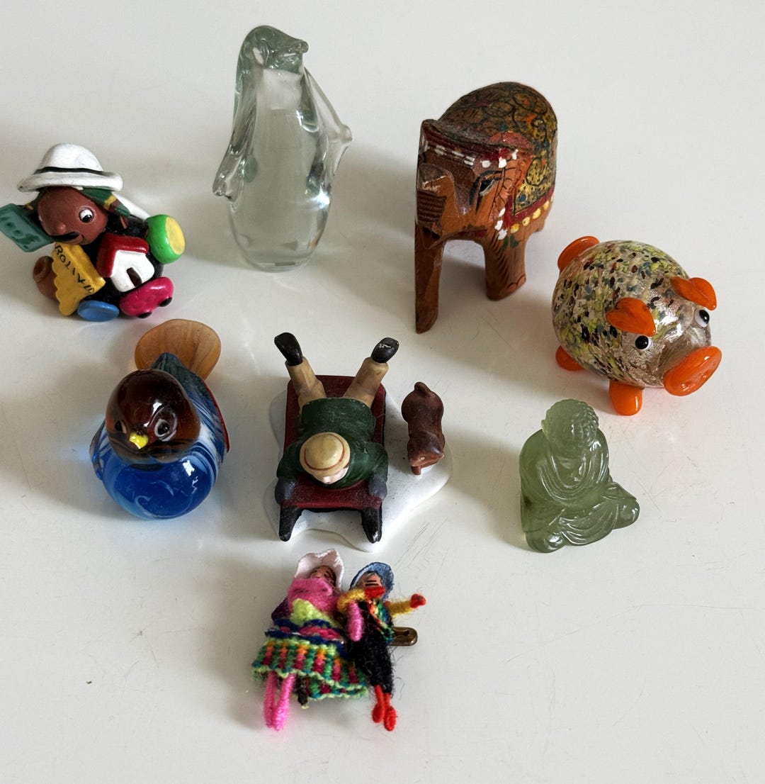 Collectible Figurines Lot of 8 Mix Miniature Handmade Figurines Vintage ...