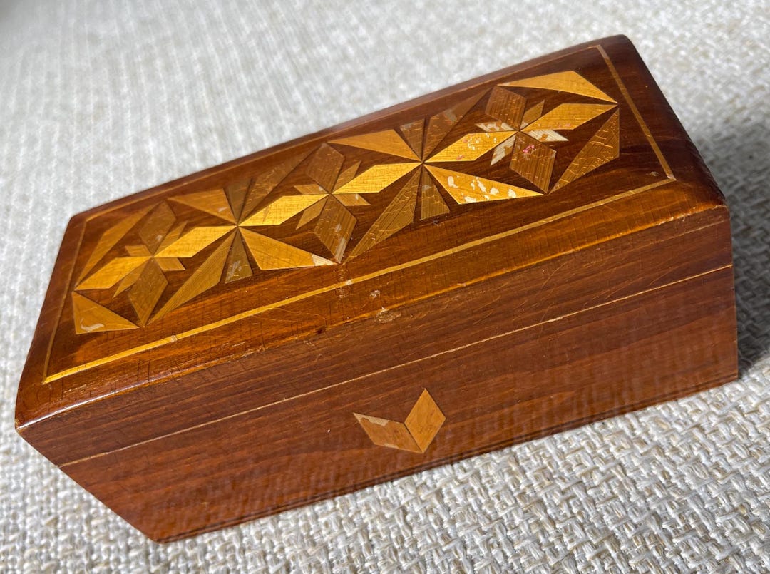 Soviet 1990s Box Wooden Box Inlaid Wood Box History Vintage Item ...