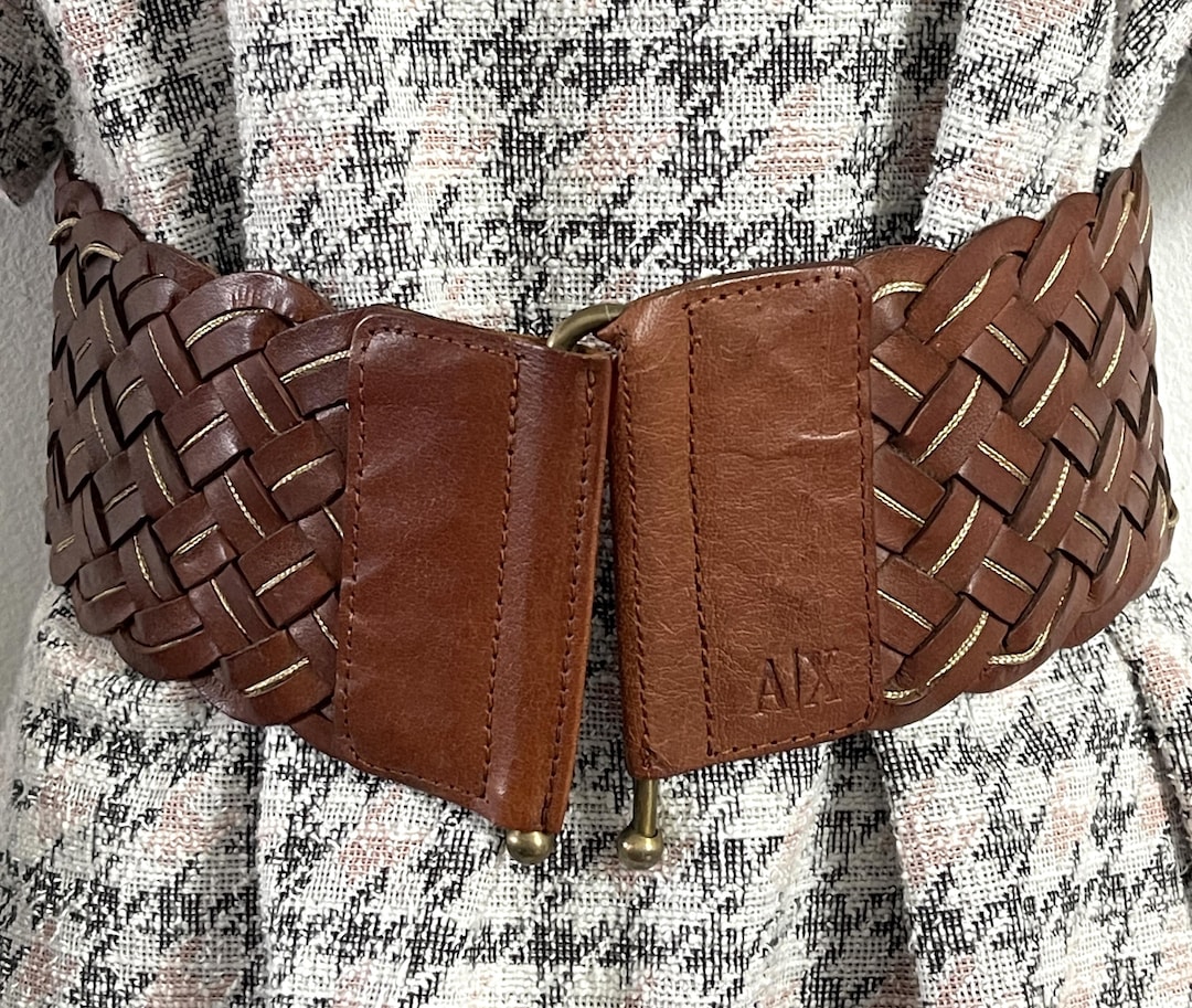 Vintage A/X Belt Brown Leather A/X Belt Women's Belt Size S Retro Belt ...