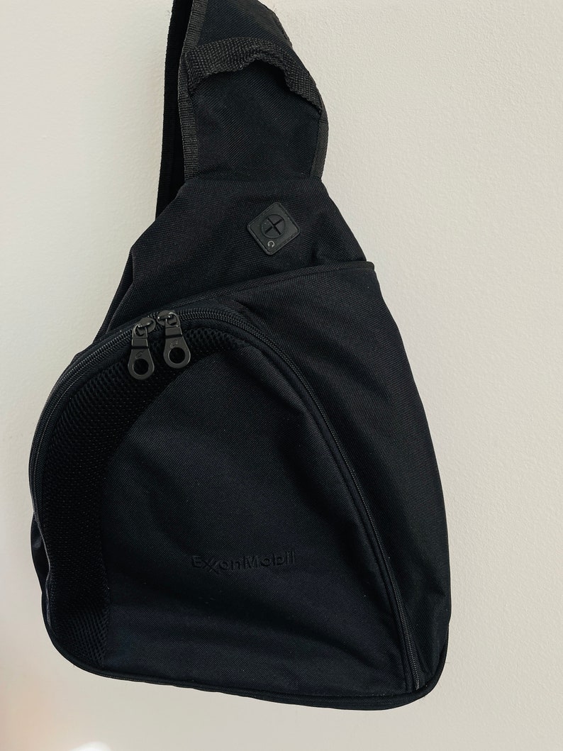 EXXONMOBIL Backpack Black Canvas Light Backpack - Etsy
