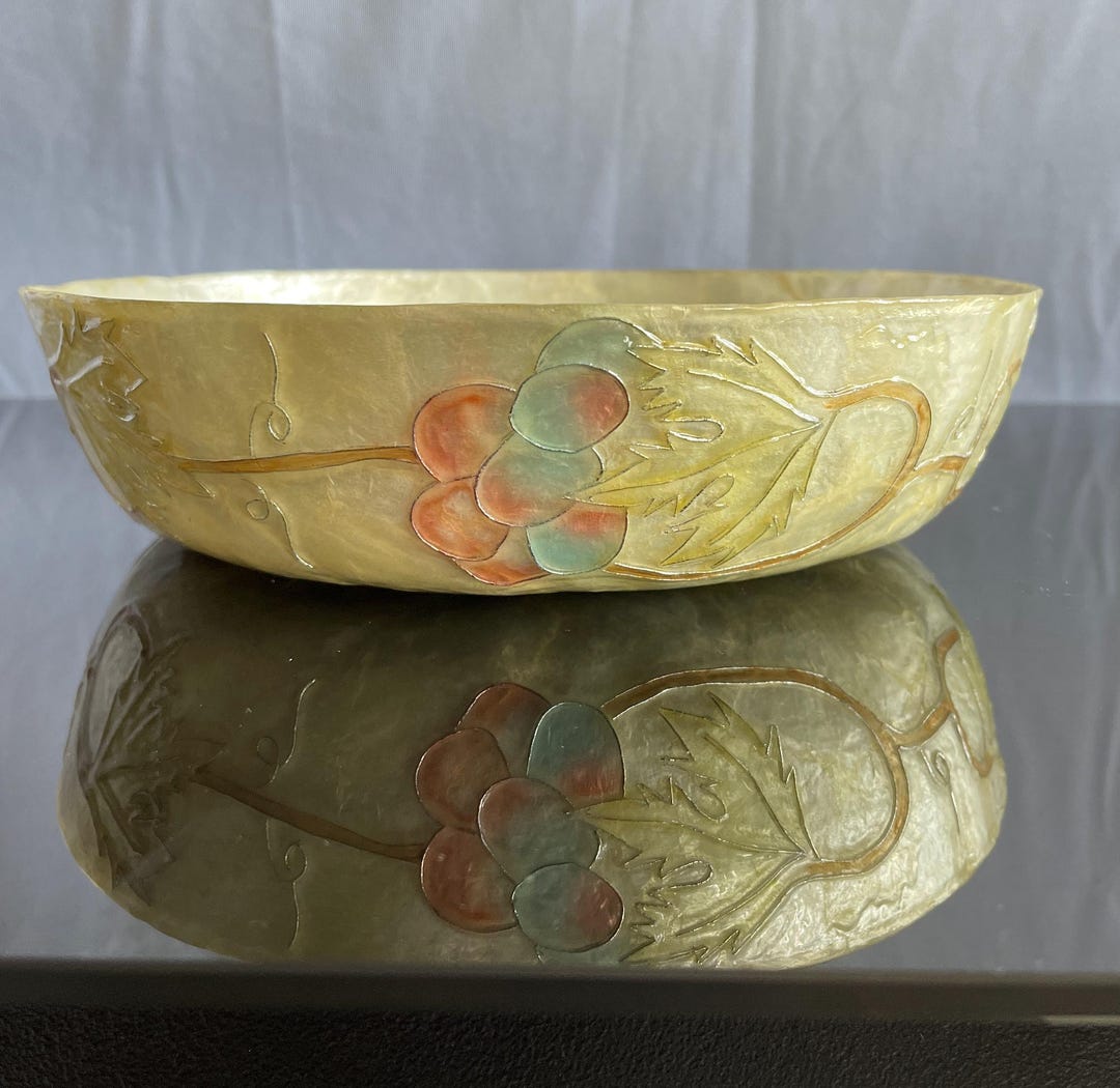 Plated Mother of Pearl Bowl Decoration Bowls Service Bowl for Dry ...