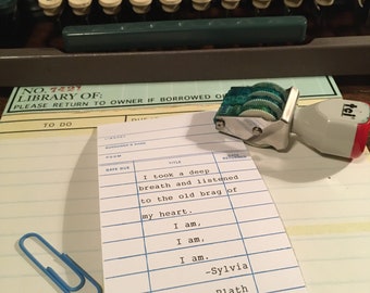 Library Borrower Card - Etsy