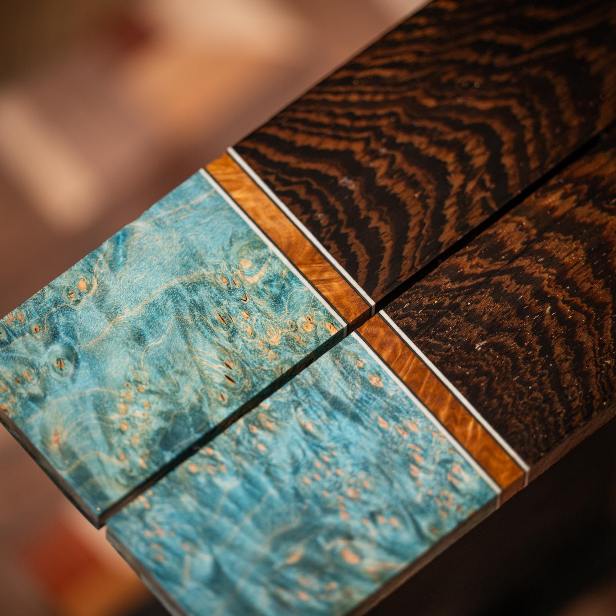 Maple Burl, Mallee Burl, and Wenge Combination Knife Scales S-123 - Etsy