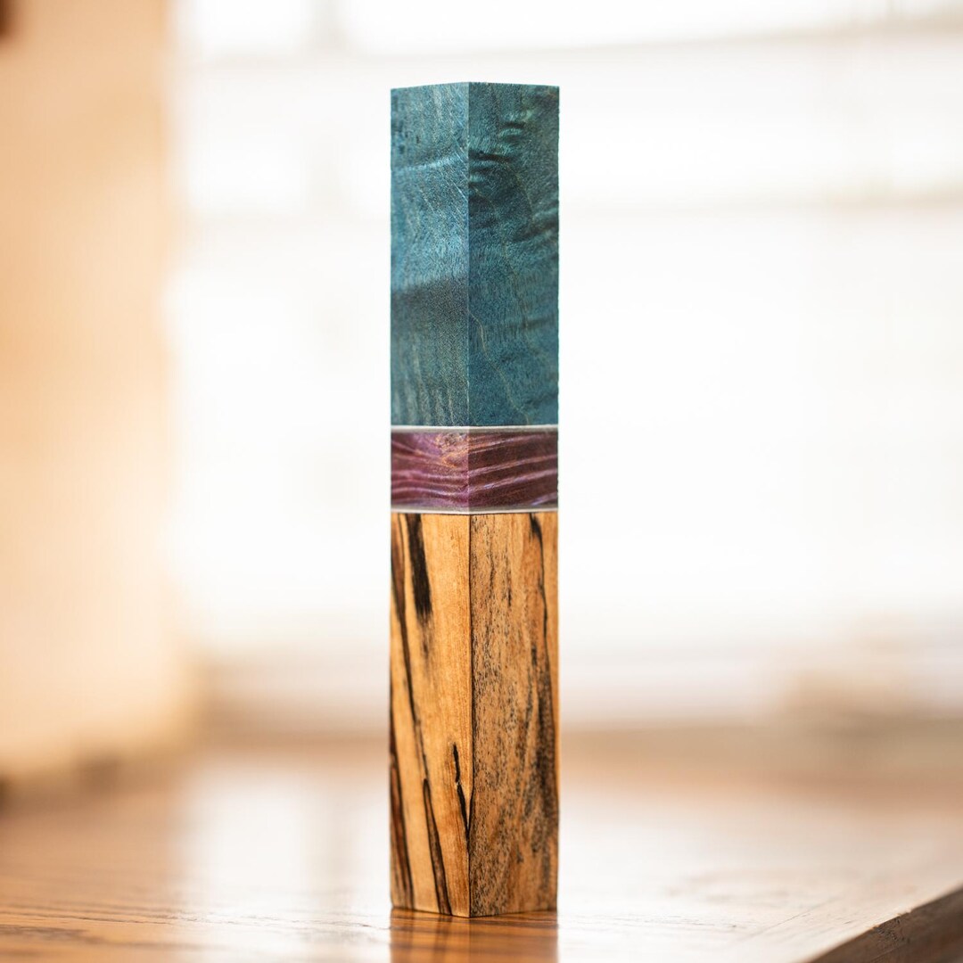 Segmented Pen Blank - Combination Pen Turning Blank - Stabilized - Pen ...