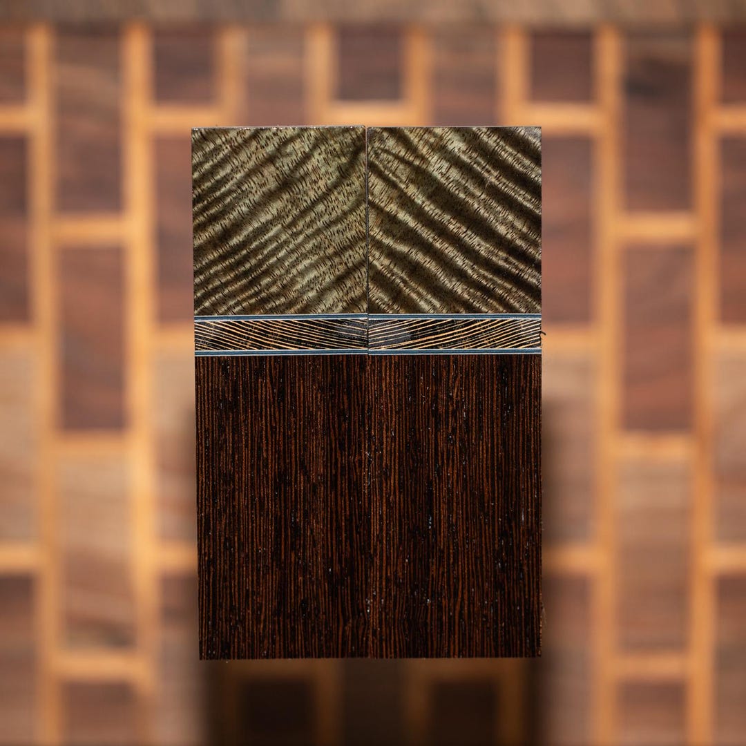 Curly Mango, Leopard Wood, and Wenge Combination Knife Scales - S- 806 ...