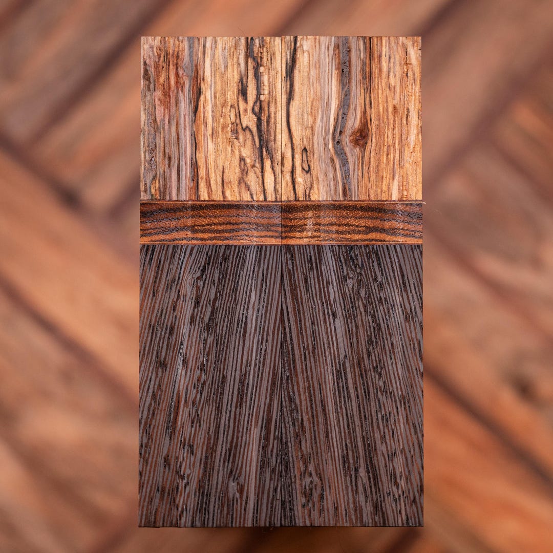 Wenge Zebra Wood Spalted Segmented Combo Knife Scales S-90 - Etsy