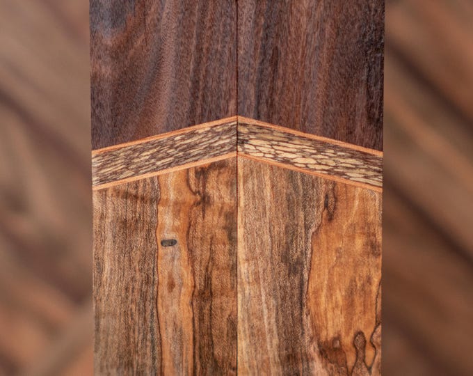 Spalted Ambrosia Maple and Bolivian Rosewood Knife Scales With Spalted ...